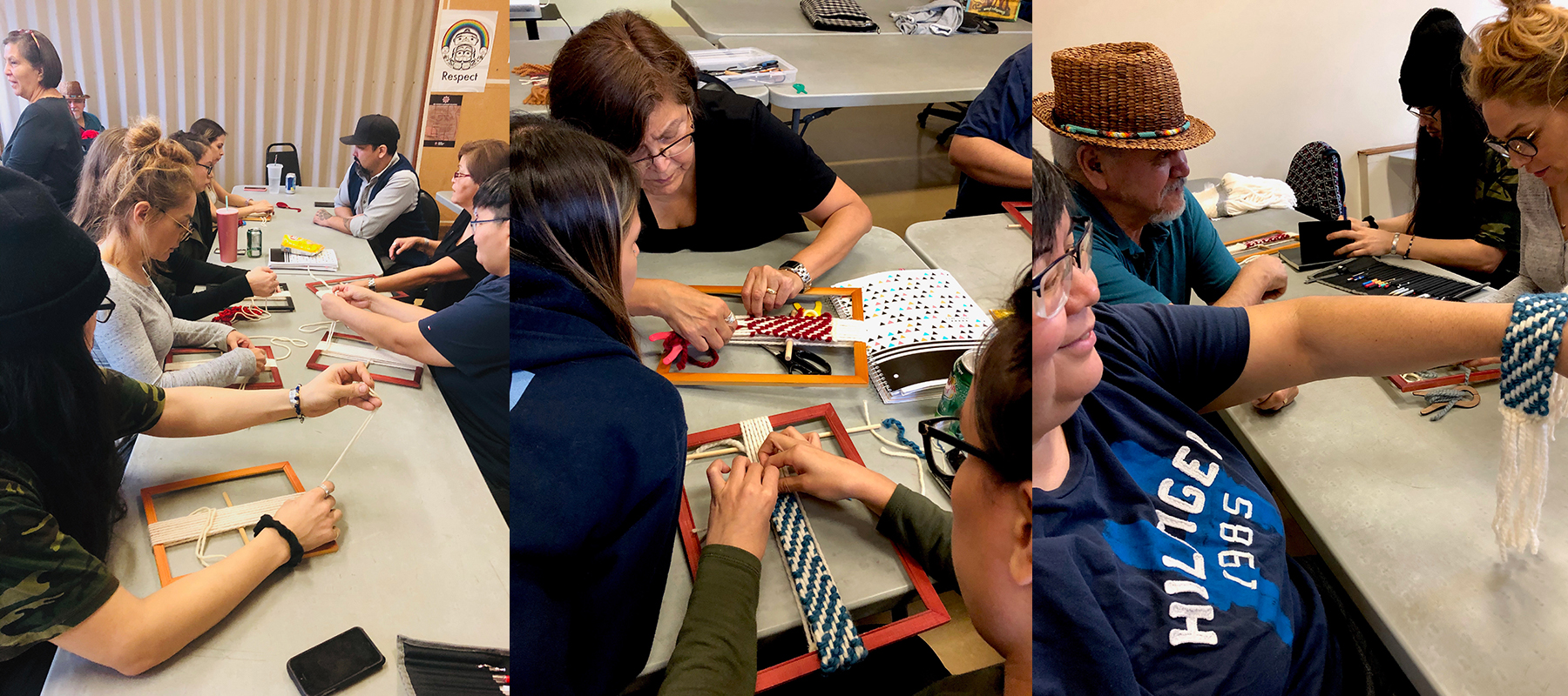 Weaving workshop for NEC students – The Blue Cabin